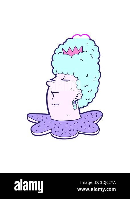 power up animation of cartoon queen's head Stock Video Footage - Alamy