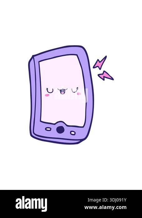 jiggle and pause animation of cute cartoon mobile Stock Video Footage ...