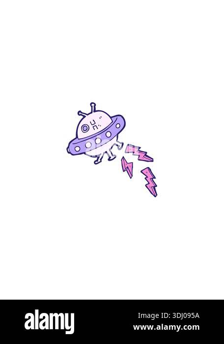 starburst effect animation of cartoon UFO Stock Video Footage - Alamy