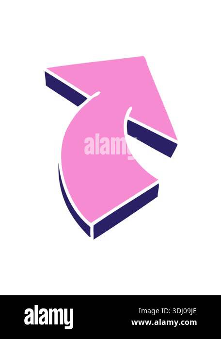 vibrating motion animation of hand drawn quirky cartoon arrow Stock ...