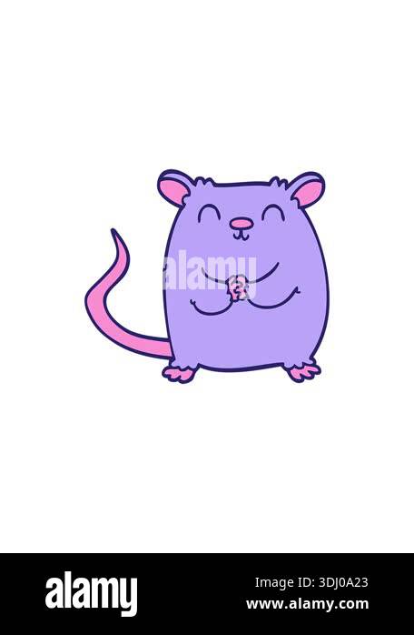 starburst effect animation of cartoon doodle happy mouse Stock Video ...