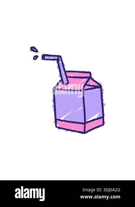 flashy sales animation of Milk Carton Chalk Drawing Stock Video Footage ...