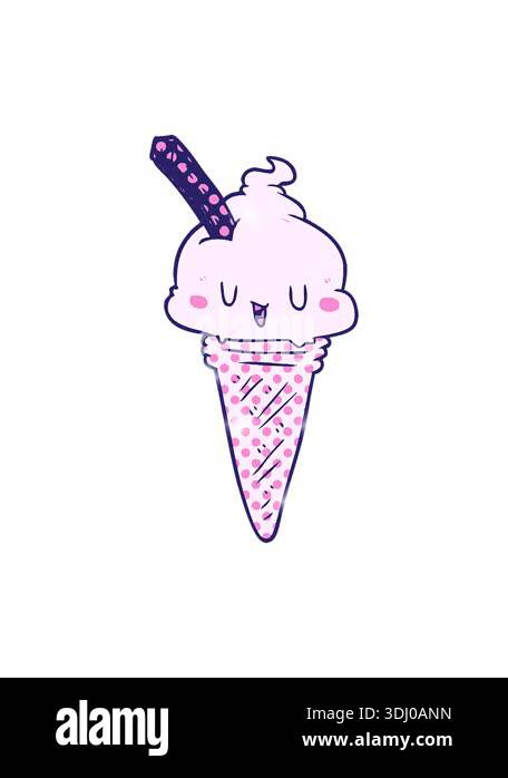 glitter effect animation of ice cream illustration Stock Video Footage ...