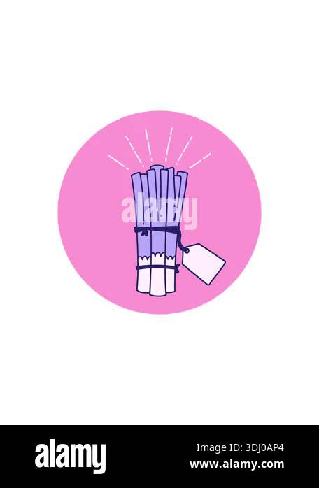 flashy sales animation of icon of a tattoo style bunch of leeks Stock ...