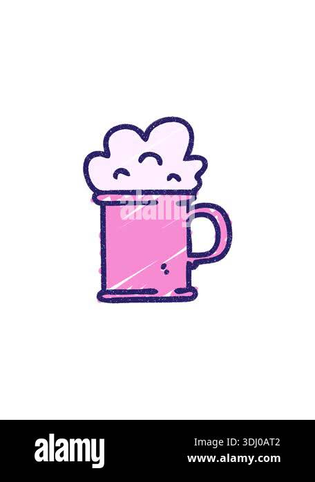 sales flash animation of Foaming Tankard Chalk Drawing Stock Video ...