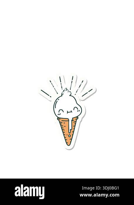 rise and float animation of ice cream character Stock Video Footage - Alamy