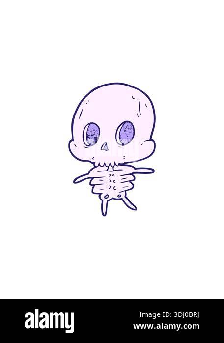 sales flash animation of cute cartoon skeleton Stock Video Footage - Alamy