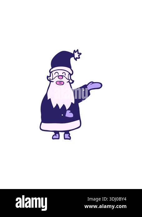 spinning motion animation of cartoon santa Stock Video Footage - Alamy