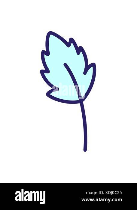jiggle motion animation of simple spring leaf cartoon Stock Video ...