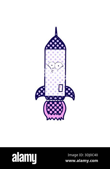 neon light effect animation of rocket drawing Stock Video Footage - Alamy