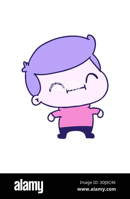 shivering motion animation of freehand drawn cartoon of kawaii older ...