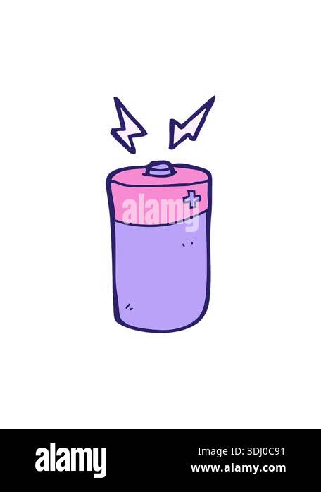 spinning motion animation of cartoon battery Stock Video Footage - Alamy