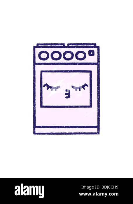 radioactive glowing animation of Oven Chalk Drawing Stock Video Footage ...