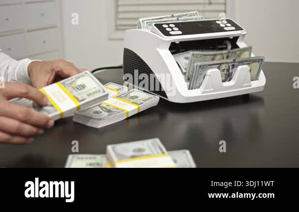 Business man hold money in hand. Business finance management in office ...