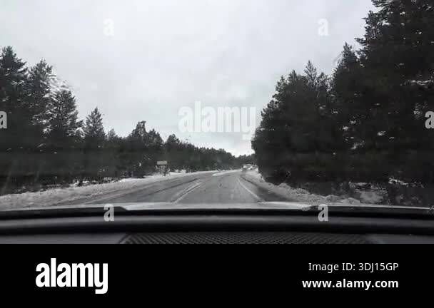 Les Angles, France; December 27 2025: Driving to Les Angles ski resort ...