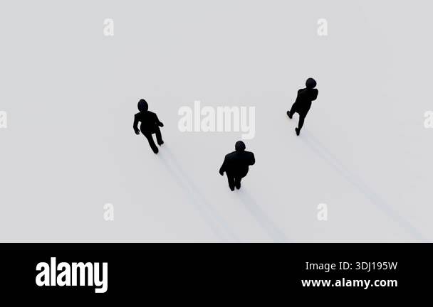 Black human silhouette walking isolated on bright background. Concept ...