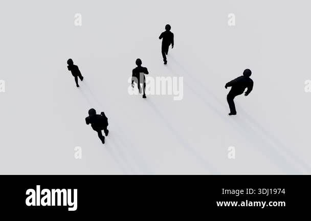 Black human silhouette walking isolated on bright background. Concept ...