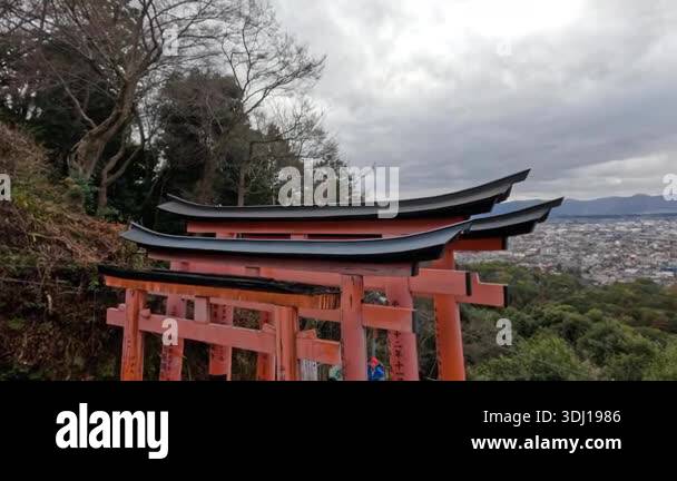 Time-lapse of Torii gates with changing clouds Stock Video Footage - Alamy