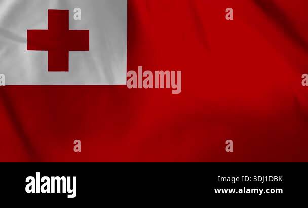 tonga flag waving with the wind background loop video animation Stock ...
