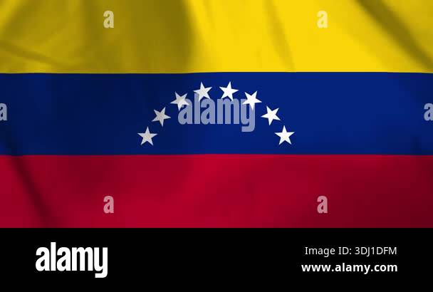 The venezuela flag waving with the wind background loop video animation ...
