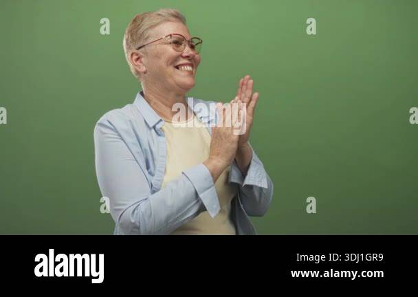 Woman clapping hands smiling wearing Stock Videos & Footage - HD and 4K ...
