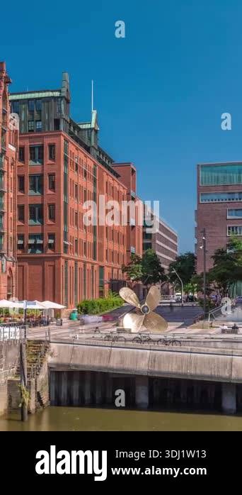 Famous old Speicherstadt in Hamburg timelapse featuring the ...