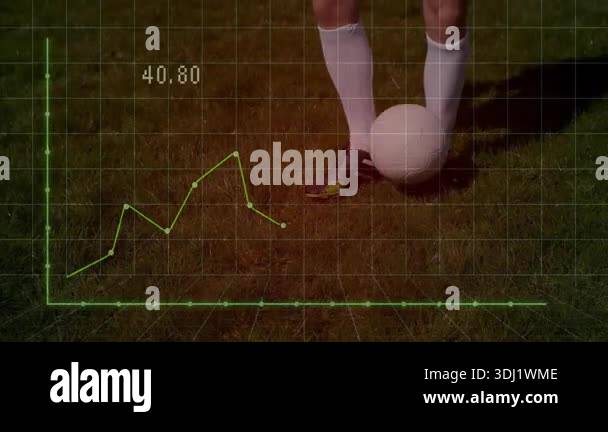 Player tapping ball upward initiating grid overlay measuring juggle ...