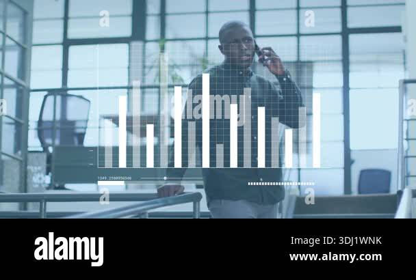 Raising smartphone, corporate professional walking office, generating ...