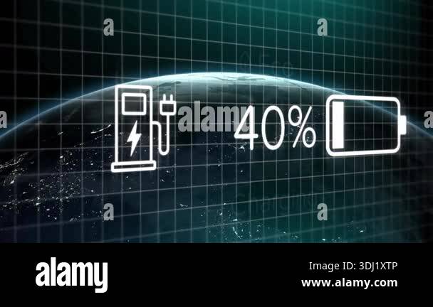 On start charging interface showing battery percentage rising to full ...