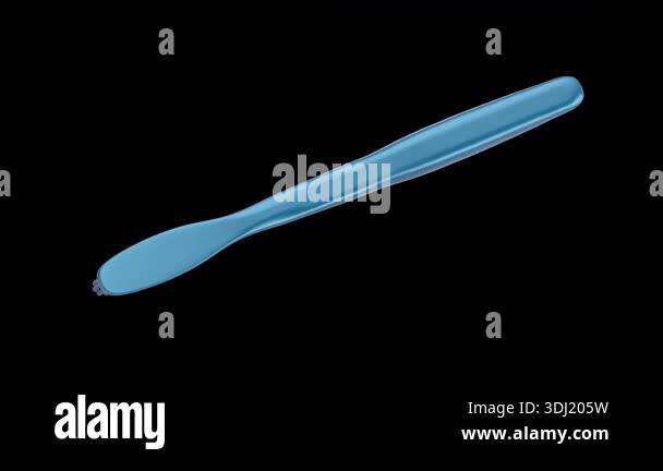 Spinning blue toothbrush on black background Stock Video Footage - Alamy