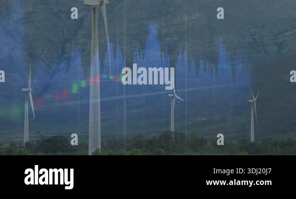 Fading in chart overlay, candlestick bars alternating with blue ...