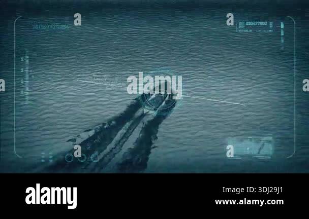 Military Tracks Boat Drone HUD DIsplay Stock Video Footage - Alamy