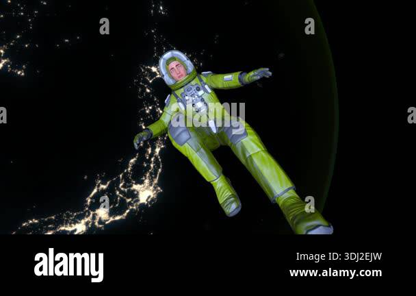 3D rendering of a male astronaut Stock Video Footage - Alamy