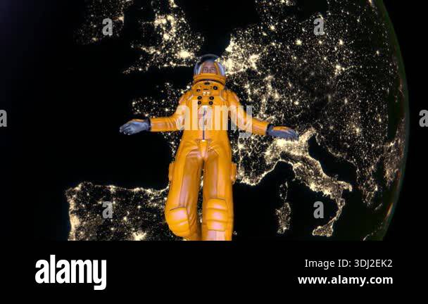 3D rendering of a male astronaut Stock Video Footage - Alamy