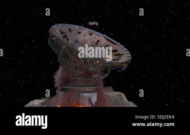 3D rendering of the parabolic antenna Stock Video Footage - Alamy