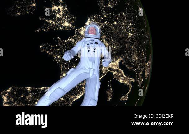 3D rendering of a male astronaut Stock Video Footage - Alamy