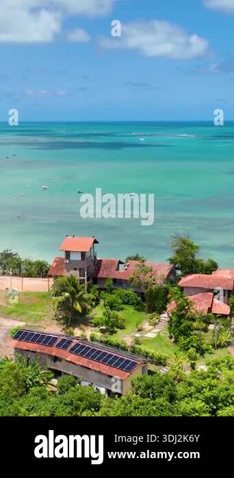Tropical Beach At Japaratinga In Alagoas Brazil. Tourism Landscape ...