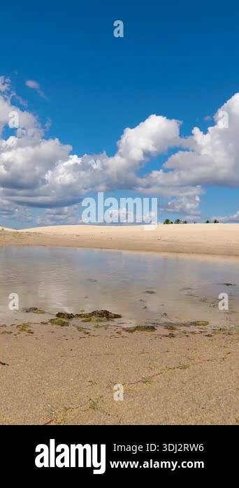 Jericoacoara, Ceara, Brazil. Panorama sunset aerial view at ...
