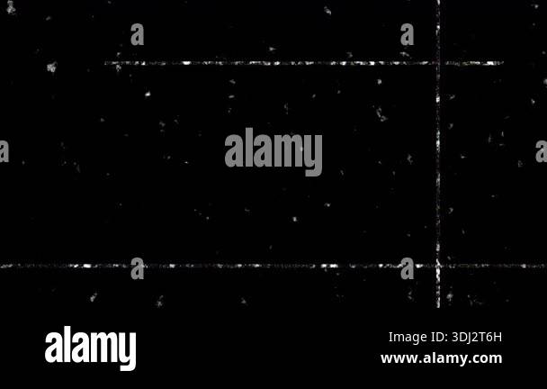 VHS tape display overlay with signal grid noise and analog interference ...