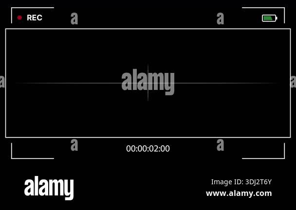 Camera recording screen overlay with corner guides, center crosshair ...