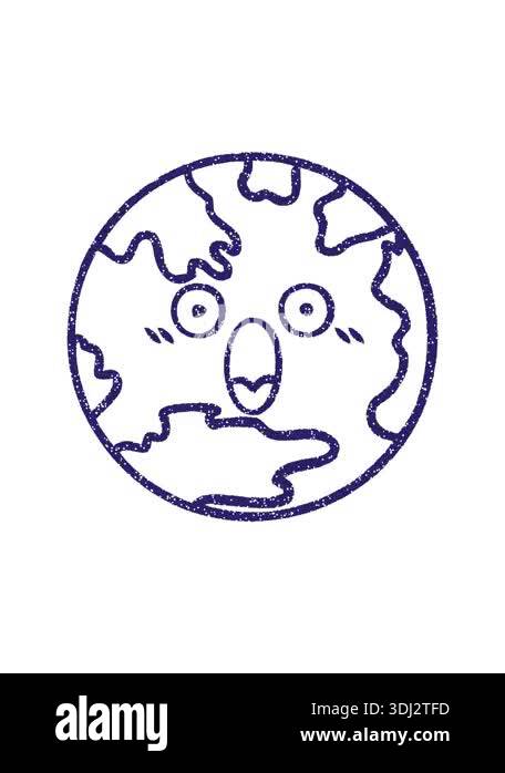 spinning motion animation of Earth planet Charcoal Drawing Stock Video ...