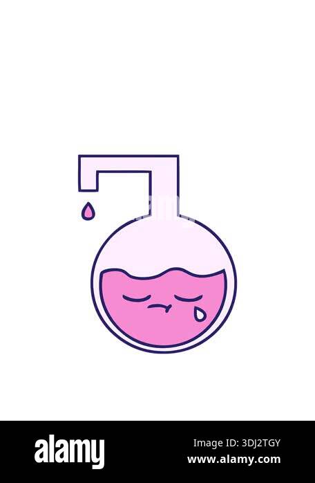 rise and float animation of cartoon design of a science experiment ...