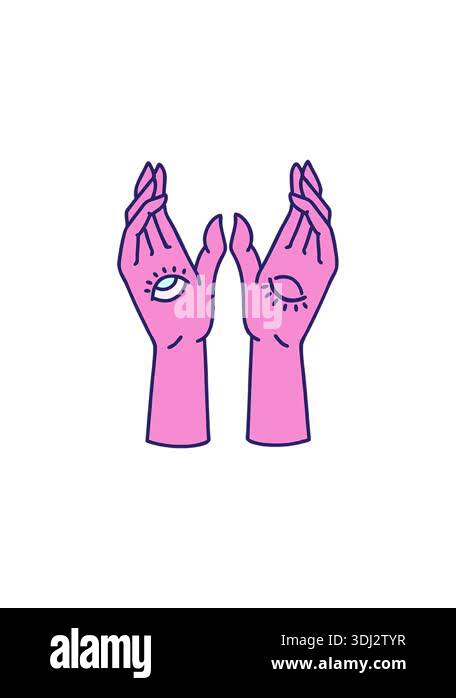 radioactive glowing animation of mystic hands Stock Video Footage - Alamy