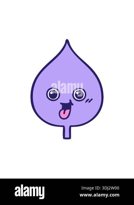 bob and pause animation of cartoon of a expressional leaf image Stock ...