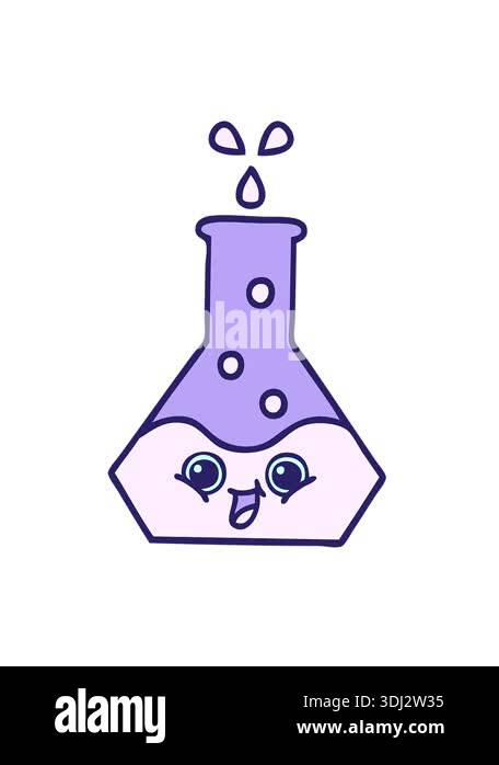 vibrating motion animation of science beaker cartoon Stock Video ...