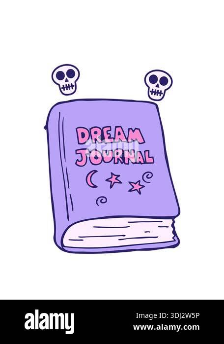 spinning skulls animation of cartoon dream journal Stock Video Footage ...