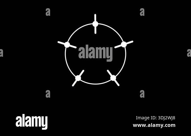 A circular arrangement of six small wing-like shapes suggests a ...