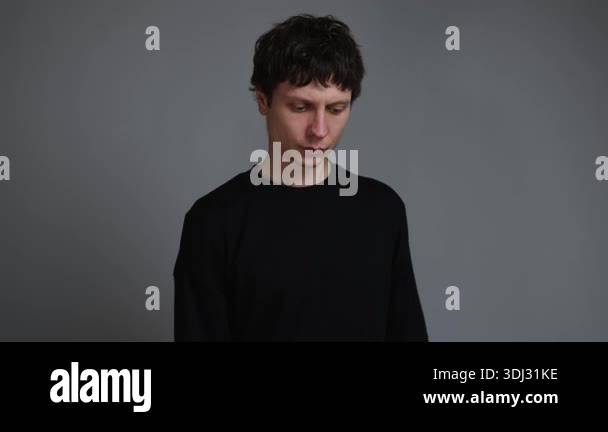 attention disorder and restless focus in phantom phone reach. young man ...