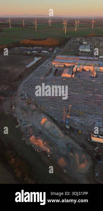 Lynemouth UK: 31 Dec 2025: A manufacturing facility producing precast ...