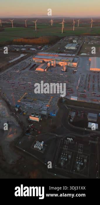 Lynemouth UK: 31 Dec 2025: A manufacturing facility producing precast ...